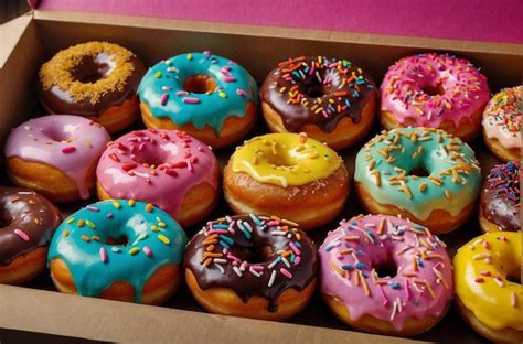 Premium Photo Box Of Assorted Donuts