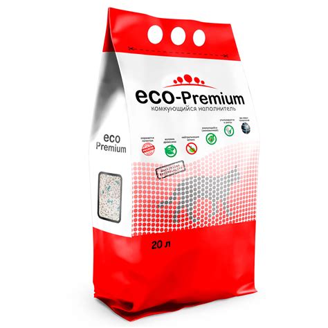 Наполнитель для кошек ECO premium Green комкующийся без запаха 20л ...