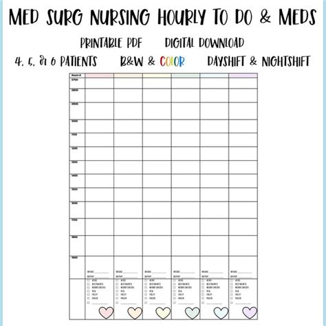 Printable Nursing Medication Etsy