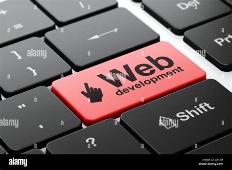 Web Design Concept Mouse Cursor And Web Development On Computer