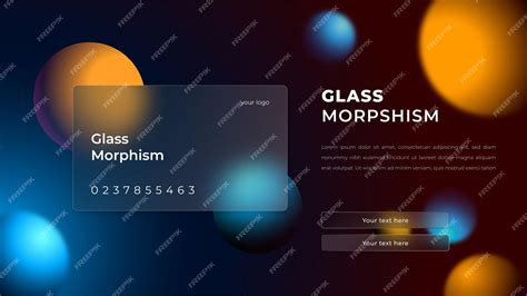 Premium Vector Realistic Isometric Gradient Glassmorphism Effect