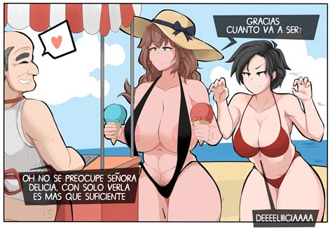 Rule 34 1boy 2girls Alessandra Comicomryu Areolae Beach Big Ass Big