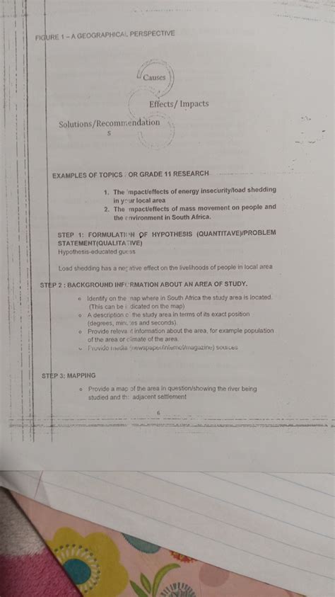 Instructions For Grade 11 Geography Research Project Examples Of Researc