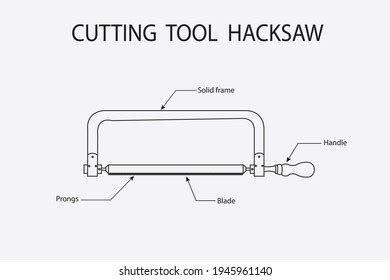 Vector Diagram Show Structure Hacksaw Frame Stock Vector Royalty Free