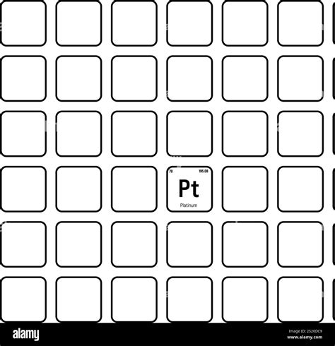 Platinum Pt Periodic Table Element With Name Symbol Atomic Number And Weight Transition