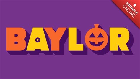 Baylor Halloween Font Text Effect Generator