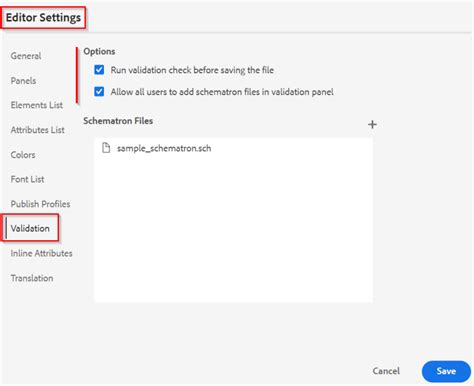 Schematron Support In Webeditor Adobe Experience Manager