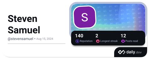 Steven Samuel Stevensamuel Dailydev
