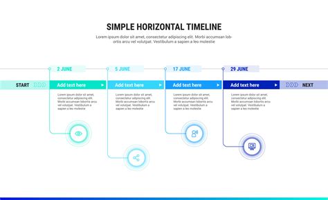 Linha Do Tempo Horizontal Simples 10753987 Vetor No Vecteezy