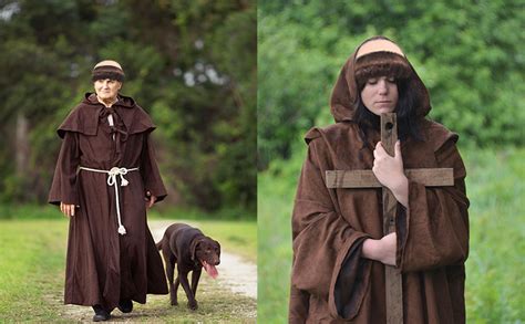 Founsho Perücke Mönch Braun Perücke Tonsur Priester Alter Mönch