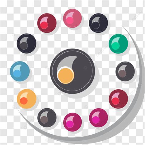 Selection Of Colored Balls In A Circular Center Vector A Simplistic Colorful Icon Of Gumballs