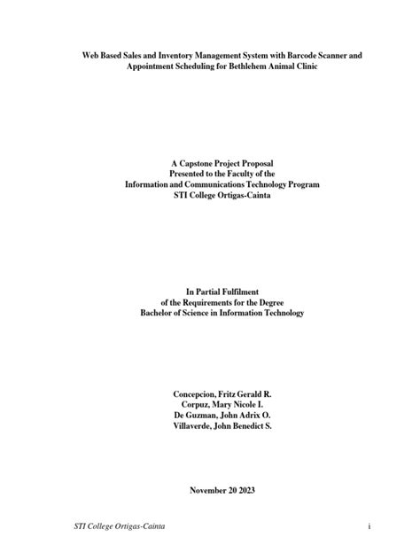 Capstone 2 Web Based Sales And Inventory Management System With Barcode Scanner And Appointment