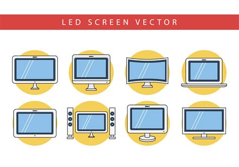 Free Flat Led Screen Vector 129421 Vector Art At Vecteezy