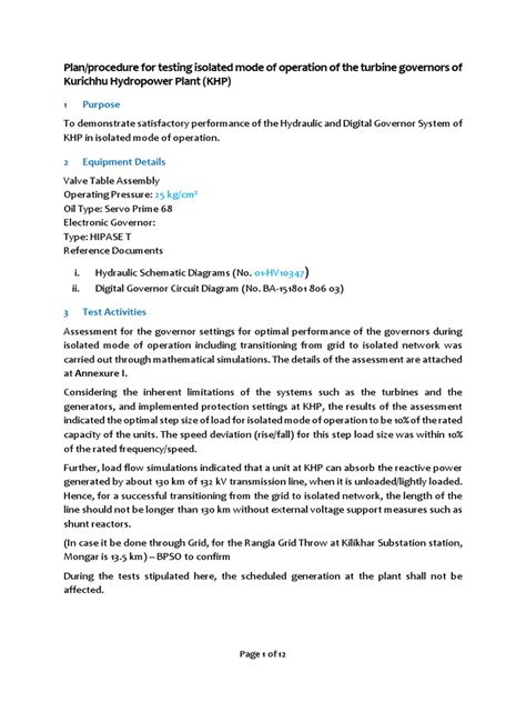 Isolated Mode Test Plan Download Free Pdf Electrical Grid Electrical Substation