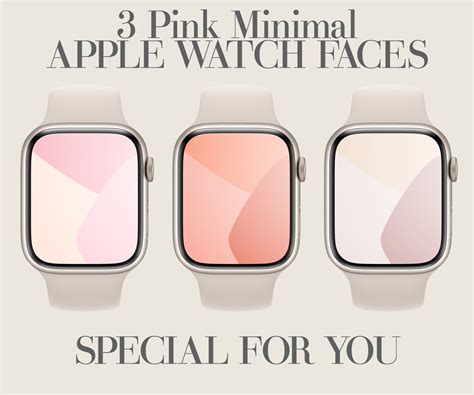 Minimalist Pink Apple Watch Wallpaper Modern Abstract Faces Digital