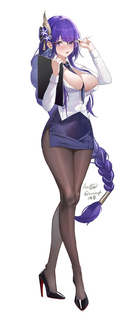 Sanvicept Raiden Shogun Genshin Impact Absurdres Commentary Request Highres 1girl