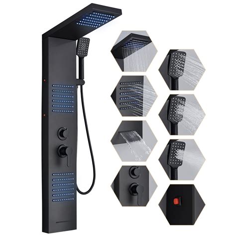 Shower Panel With Led Full Body Shower System Rain Shower Desertcart India
