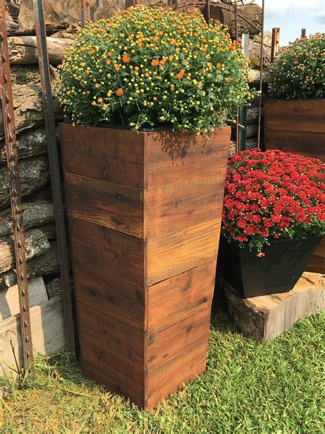 Tall Wooden Planters Cesarwilson