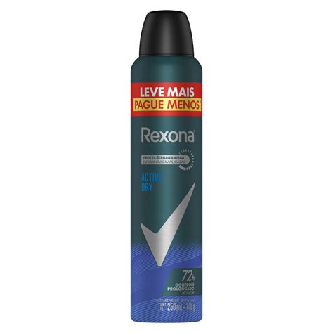 Antitranspirante Rexona Masculino Aerosol Active Dry 150ml Rexona