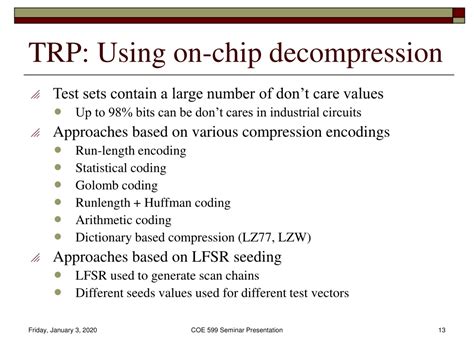 Ppt Compression Techniques For Efficient Test Data Reduction In Scan