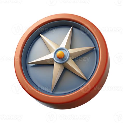 Beautiful Artistic Compass Rose Navigation Tool Isolated Original