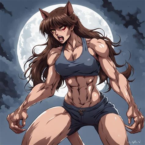 Her Transformation Into A Werewolf Begins Ai Generated Artwork