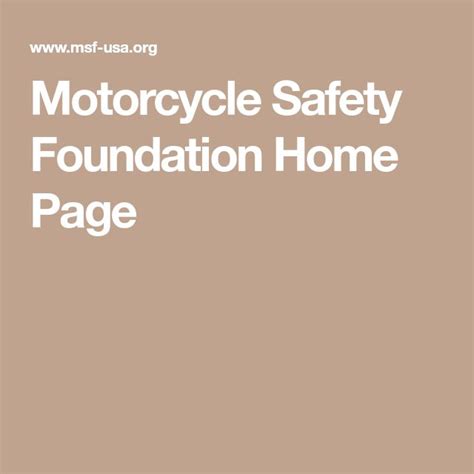 Motorcycle Safety Foundation Home Page Motorcycle Safety Foundation