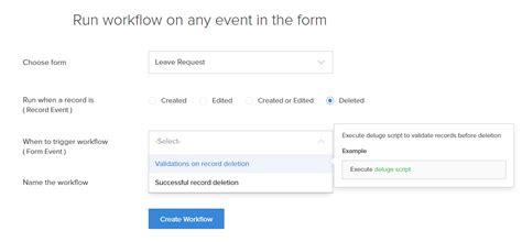 Configure Validations On Record Deletion Action ManageEngine AppCreator Help