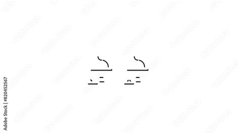 Black Line Election And Voting 4k Icon Animation On White Background