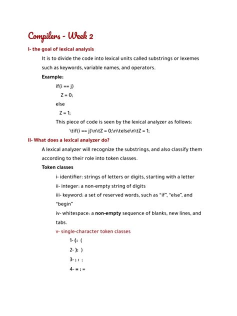 Compilers Week 2 Pdf Mathematical Logic Theory Of Computation