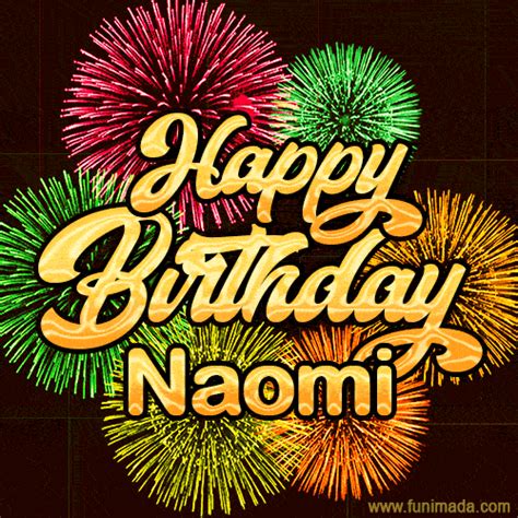 Stunning Birthday  For Naomi Bright Fireworks Design Download On