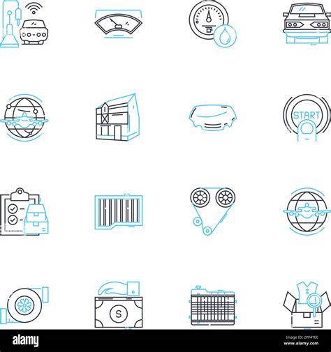 E Commerce Purchasing Linear Icons Set Checkout Payment Cart