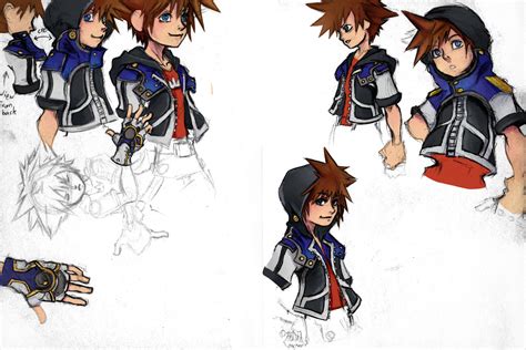 Sora Kingdom Hearts 1 Design Hoodie Showcase By Kingdomheartsreboot