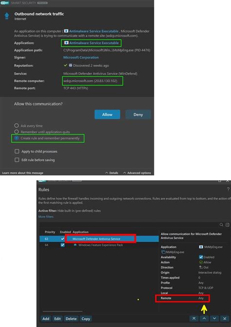 Firewall Automatically Create Rule Adds Any Not Remote Ip Eset Internet Security And Eset Smart