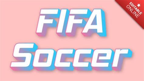 Fifa Soccer Text Effect Generator