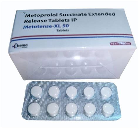 Metoprolol Succinate Extended Release Tablets 50 Mg At Rs 717box In