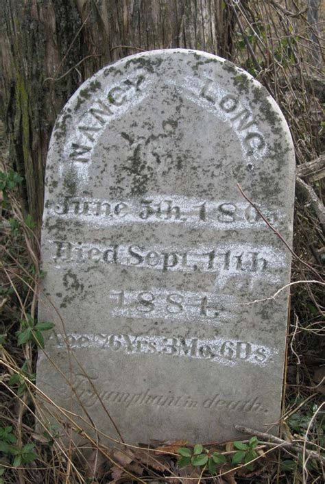 Nancy Baugher Long 1805 1881 Find A Grave Memorial