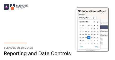 Reporting And Date Controls Blended User Guide