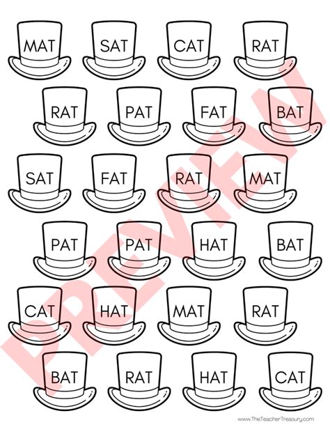 Phonics Practice Hat Match Fun At Sounds Worksheet Pack For Early Readers