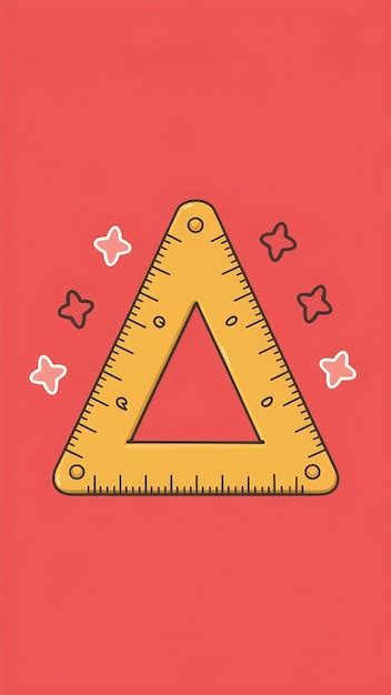 校長三角校長為學校卡通風格可愛的文具 Premium Ai Generated Image