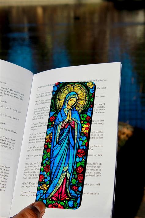 Virgin Mary Bookmark Religious Catholic T Christian Prayer