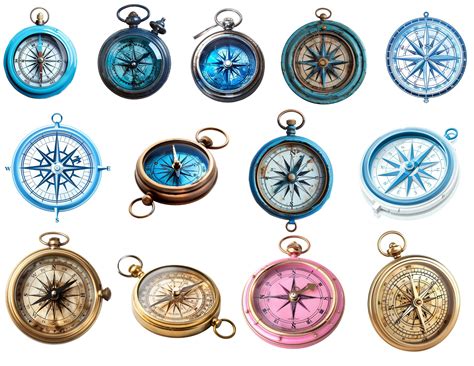 Clipart Pretty Compasses Vintage Compasses 65 Png Digital Colorful