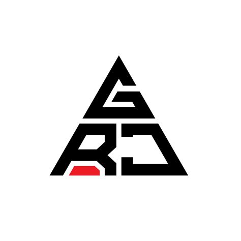 Diseño De Logotipo De Letra De Triángulo Grj Con Forma De Triángulo