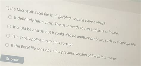 Solved If A Microsoft Excel File Is All Garbled Could It Have A Virus