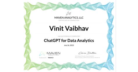 Vinit Vaibhav On Linkedin Chatgpt For Data Analytics • Vinit Vaibhav • Maven Analytics