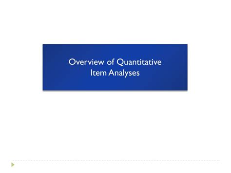 Ppt Lecture 7 Item Analysis Powerpoint Presentation Free Download