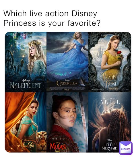 Which Live Action Disney Princess Is Your Favorite
