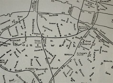 Vintage 1940 World Atlas City Map Of Central London England World War