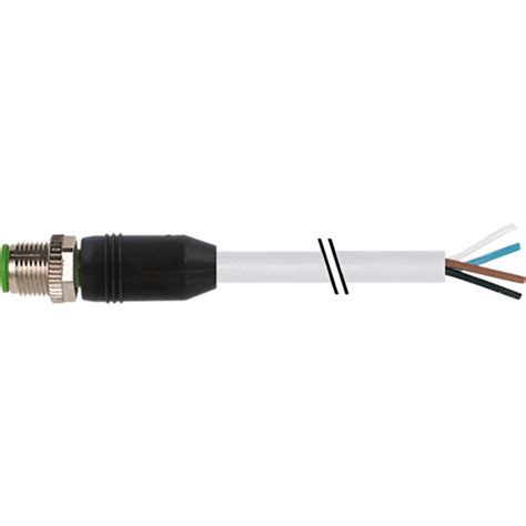 Murrelektronik 7999 12021 8620500 M12 Male 0 Pur 4x075 Gray Ulcsa 5m
