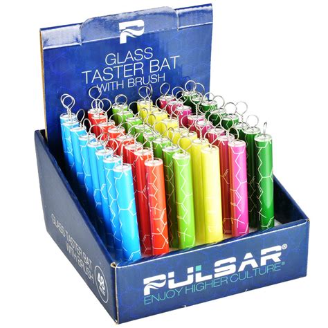 Pulsar Glass Taster Bat 4 Thc Molecule Asst 48pc Disp